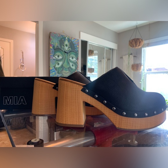 MIA | Shoes | New Mia Isra Studded Heeled Clog Mule Size 8 | Poshmark